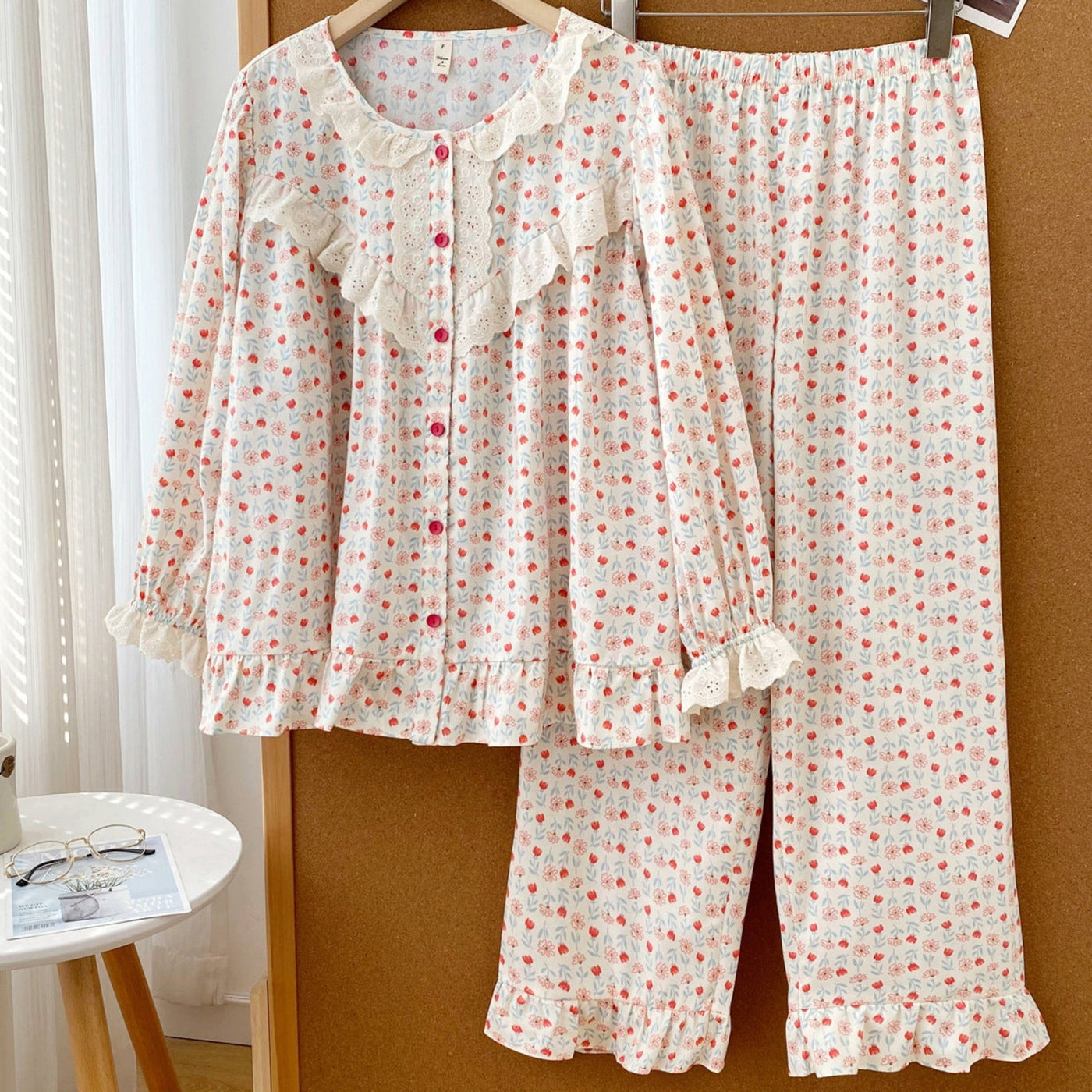 Cute Lace Spring Floral Pajamas | Cozy Loungwear | Ever Lasting