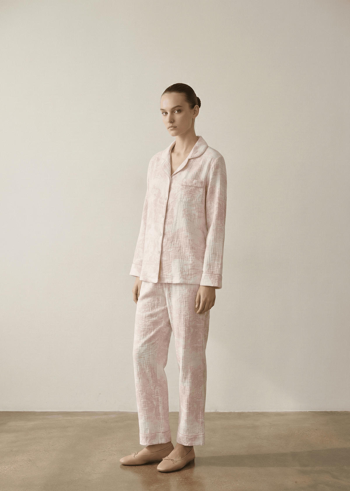 French Cottage Long Sleeves and Pants Cotton Pajama Set | Cozy ...