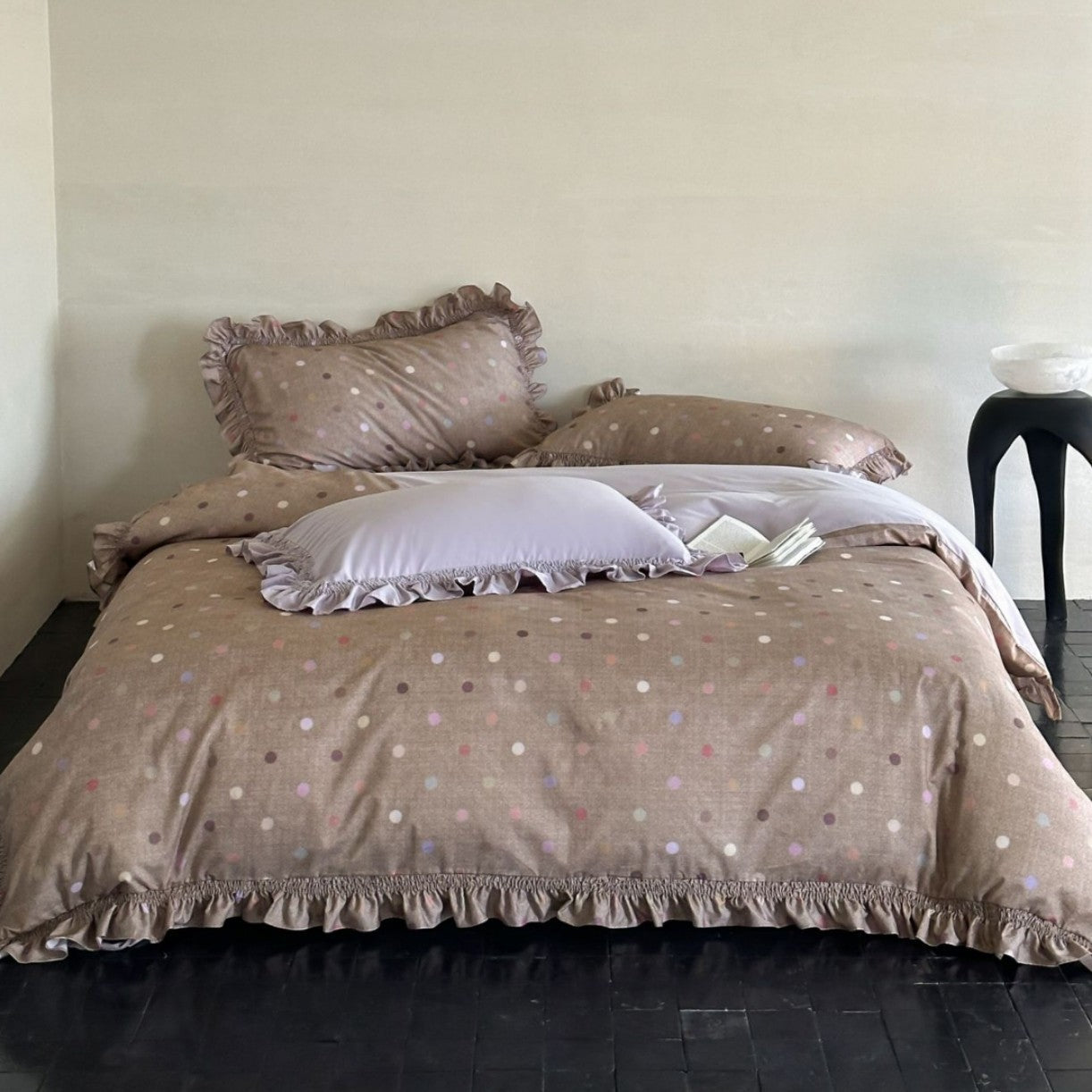Brielle Polka Dot Ruffle Bedding Set | Serene Bedding | Ever Lasting