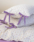 Celia Ribbon Bow Tie Floral Bedding Set | Quiet Bedding | Ever Lasting