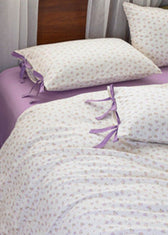 Celia Ribbon Bow Tie Floral Bedding Set | Quiet Bedding | Ever Lasting