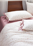 Celia Ribbon Bow Tie Floral Bedding Set | Quiet Bedding | Ever Lasting