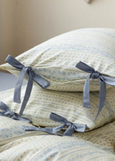 Celia Ribbon Bow Tie Floral Bedding Set | Quiet Bedding | Ever Lasting