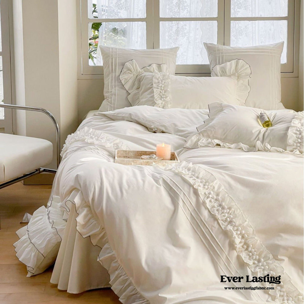 Clémence French Cottage Lace Bedding Set | Ruffled Bedding | Ever Lasting