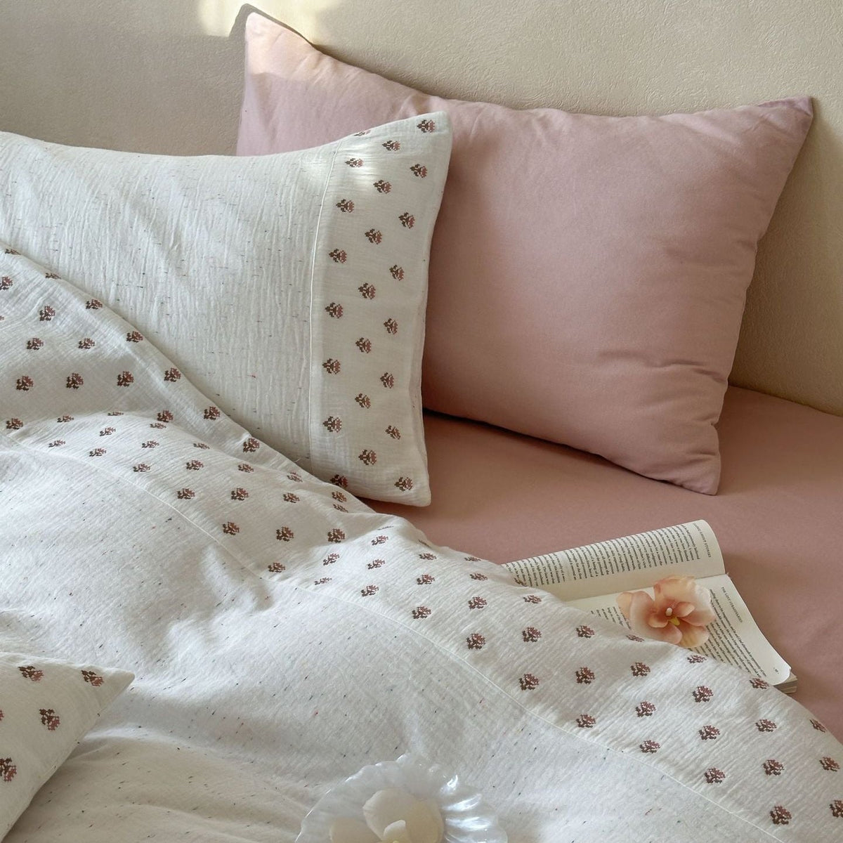 Delilah Floral Double Gauze Bedding Set | Pure Bedding | Ever Lasting