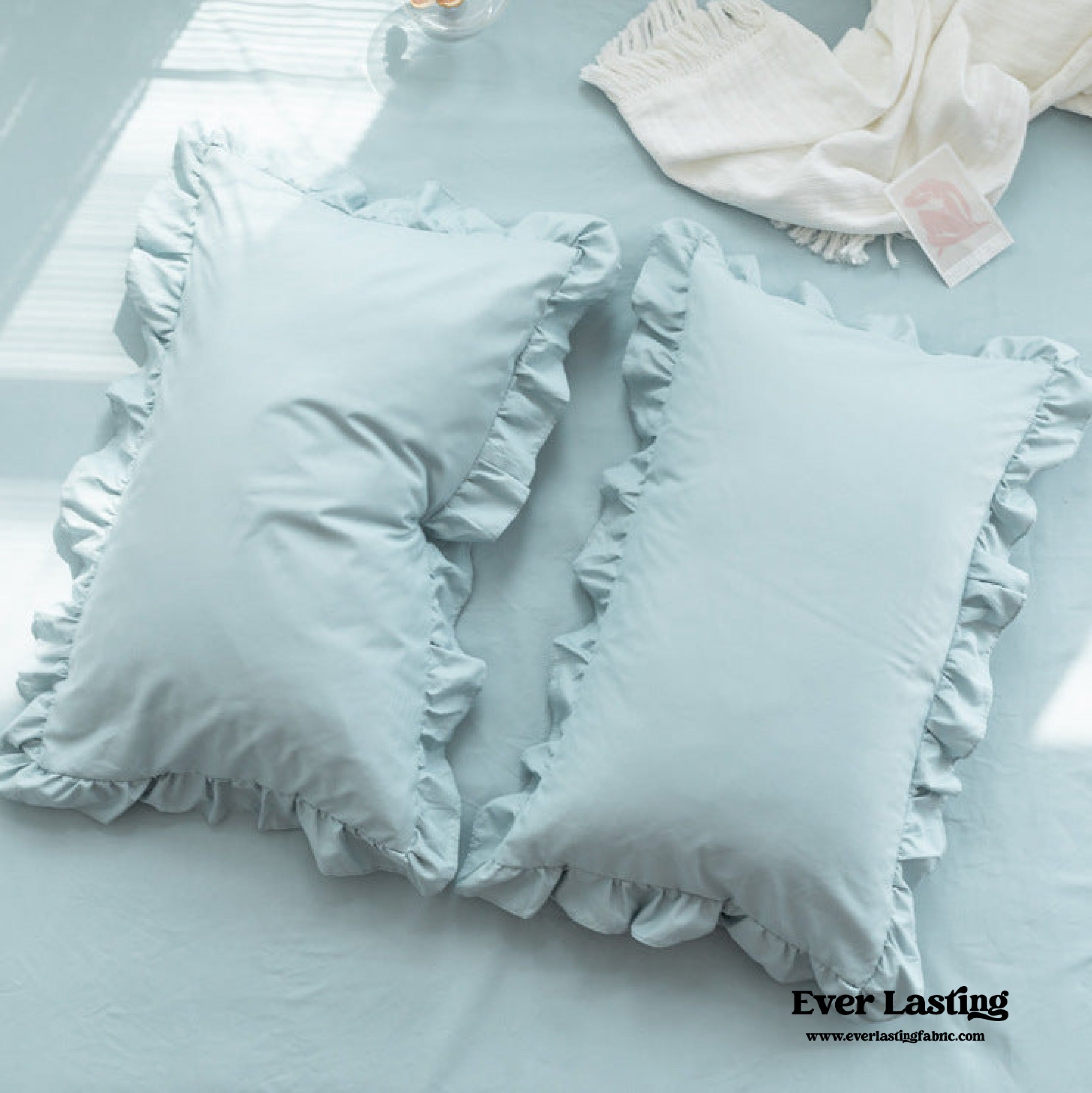 Earth Tone Ruffle Bedding Set / Blue | Best Stylish Bedding | Ever Lasting