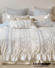 Embroidered French Lace Pillowcases | Blue Pillow Cover | Ever Lasting