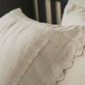 French Linen Cotton Embroidered Floral Bedding Set | Bedroom Essentials ...