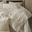 French Linen Cotton Embroidered Floral Bedding Set | Bedroom Essentials ...
