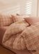 Fresh Plaid Washed Cotton Bedding Set | Duo Color Bedding | Ever Lasting
