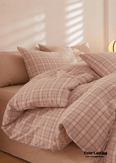 Fresh Plaid Washed Cotton Bedding Set | Duo Color Bedding | Ever Lasting