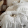 Luxury White Ruffled Jacquard Bedding Set | Best Bedding | Ever Lasting