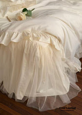 Lacey Ruffle Washed Cotton Bedding Bundle | Pure Bedding | Ever Lasting