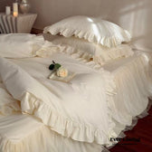 Lacey Ruffle Washed Cotton Bedding Bundle | Pure Bedding | Ever Lasting