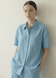 Lino Natural Texture Unisex Cotton Set in Soft Water Blue | Ever Lasting