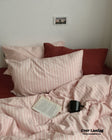 Minimalist Pink Striped Bedding Bundle | Cozy Bedding | Ever Lasting
