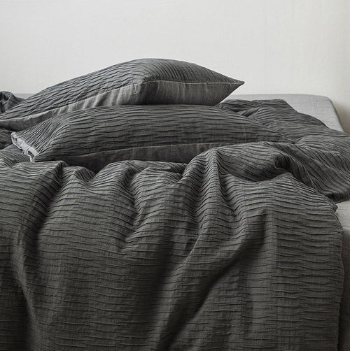 Neutral Textured Bedding Set | Gray Minimal Bedding Set | Ever Lasting
