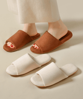 Open Toe Cotton House Slipper | Modern White Slipper | Ever Lasting