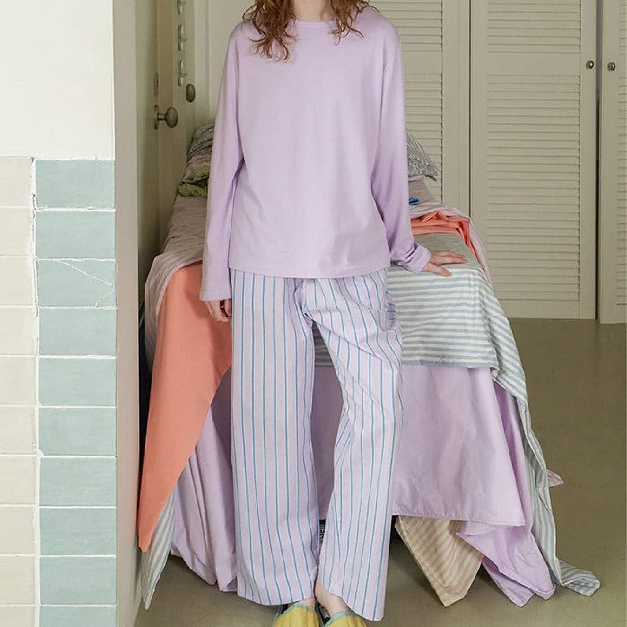 Pastel Striped Pajama Set | Cozy Loungewear | Ever Lasting