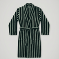 Quiet Evening Striped Bathrobe Set | Green Robe | Ever Lasting