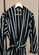 Quiet Evening Striped Bathrobe Set | Green Robe | Ever Lasting