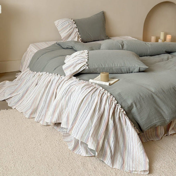 Savannah Lace Ruffle Bedding Set | Serene Bedding | Ever Lasting