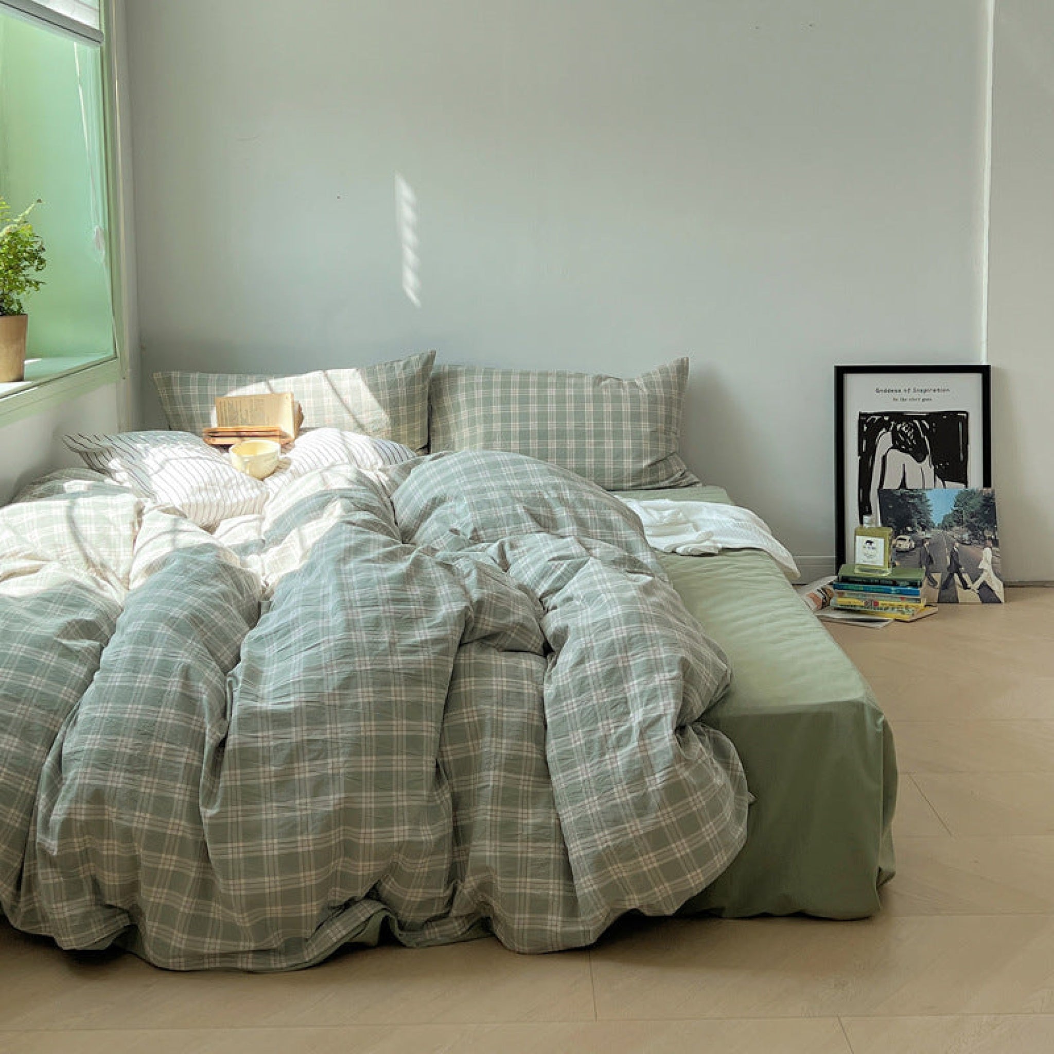 Gingham Wash Cotton Bedding Bundle | Minimalistic Living | Ever Lasting
