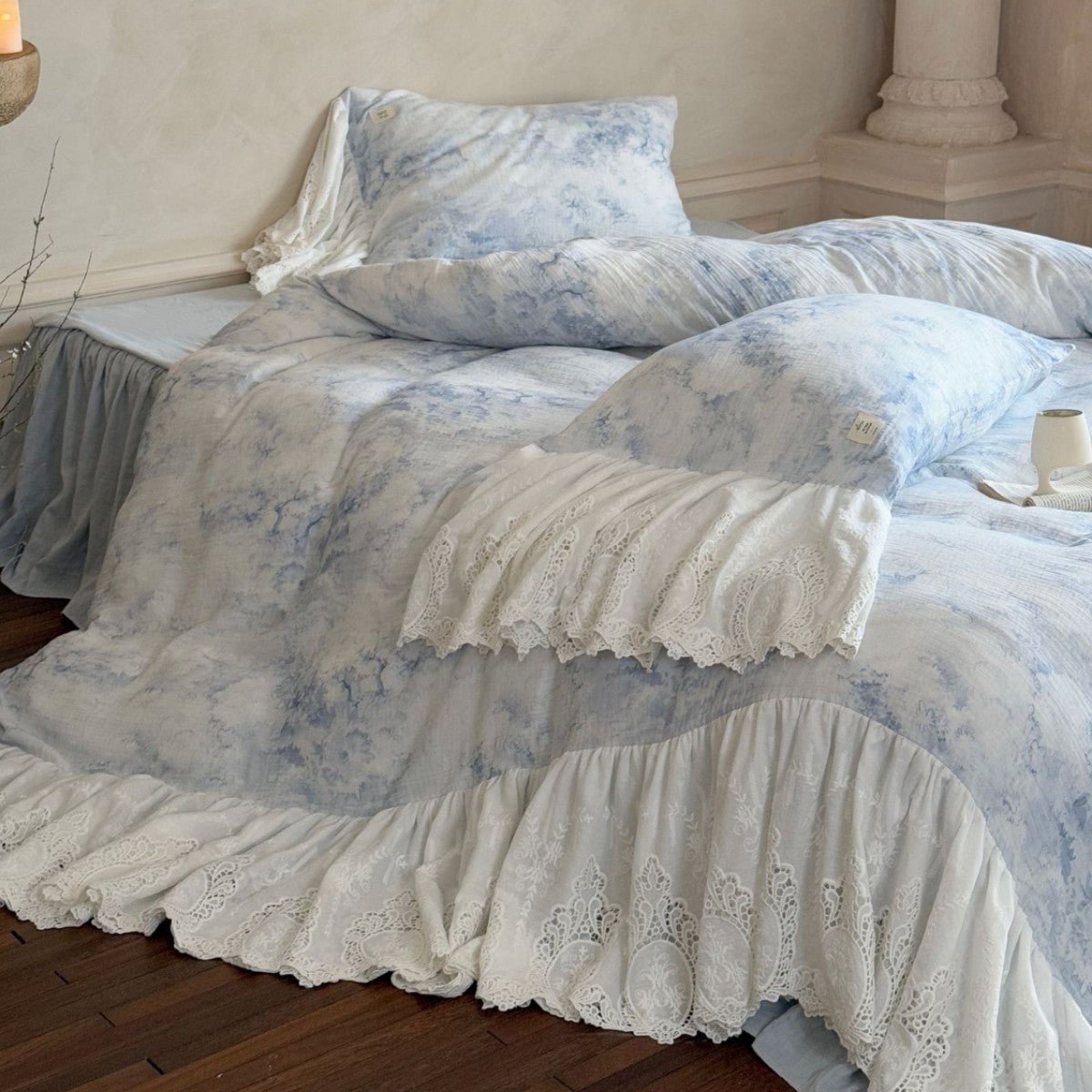 Sylvie Lace Gauze Bedding Bundle | French Cotton Set | Ever Lasting