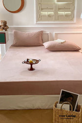 Velvet Fitted Sheet | Solid Bed Sheet | Ever Lasting Fabric